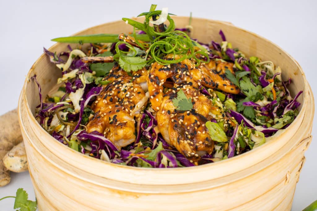 Asian BBQ Shrimp Skewer - Saz's Hospitality Group